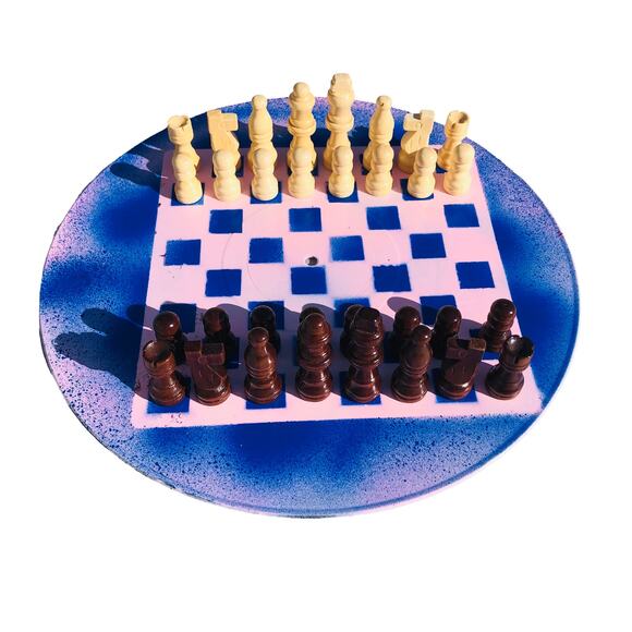 & Other Stories | Games | Vinyl Chess Set Vintage Pink Blue | Poshmark